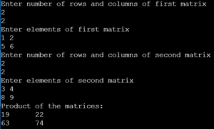 Transpose of the matrix (2-D) in c programming